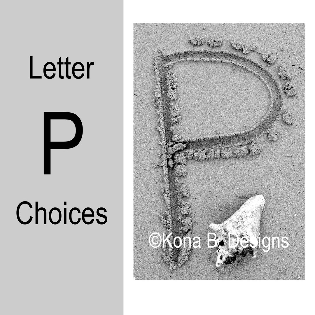 Letter P - Alphabet Photography - 4x6 Photo Letter - Unframed - Black ...