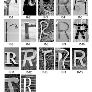 Letter R - Alphabet Photography - 4x6 Photo Letter - Unframed - Black ...