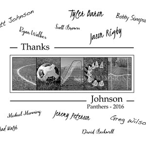 Personalized Coach's Gift - Soccer Coach - Team Signatures - 11x14 ...