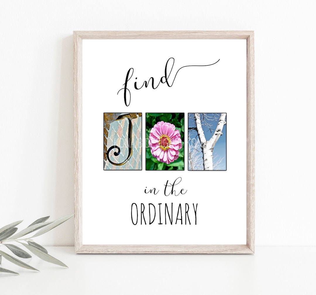 Quote About Joy - Find Joy UNFRAMED Print - Inspirational Wall Art ...