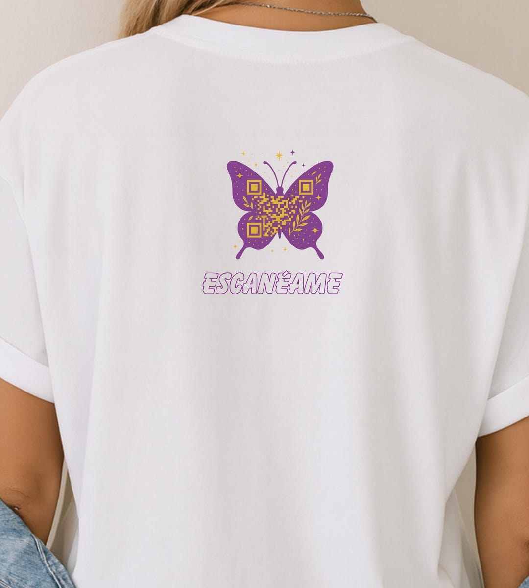 Hidden Message T-shirt | Butterfly QR Code Art - Etsy