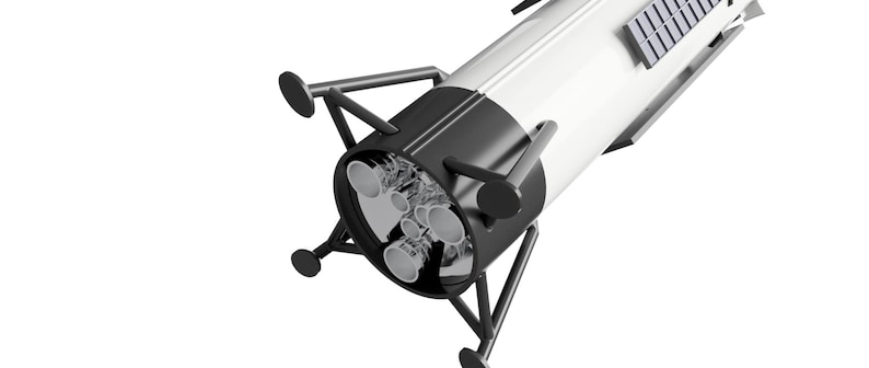 Starship HLS Lunar Lander Adjustable | Human Landing System | Spacex ...