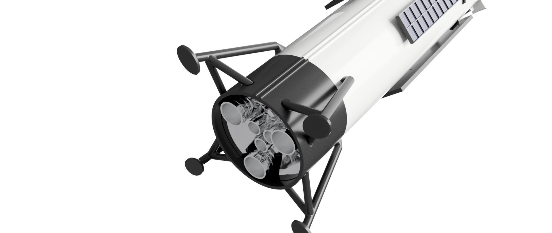 Starship HLS Lunar Lander Adjustable | Human Landing System | Spacex ...