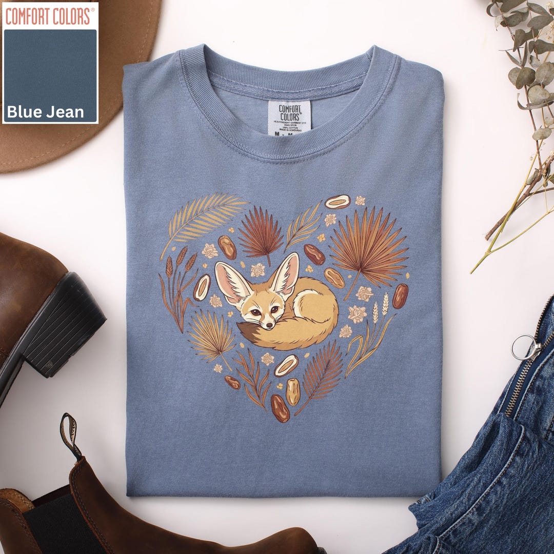 Fennec Fox Shirt Comfort Colors 1717, Desert Fox Tee, Vulpes Zerda, Big ...