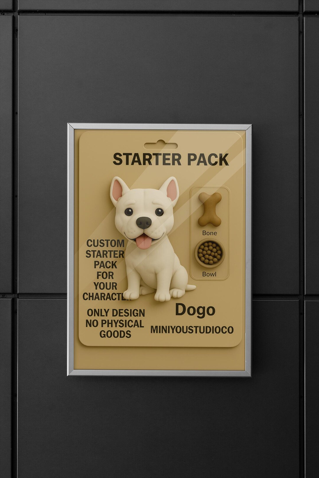 Custom Dogo Argentino Starter Pack Cartoon Pet Portrait Personalized ...