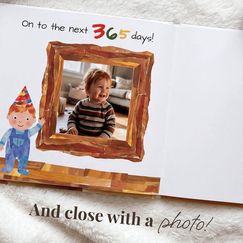 Custom Baby Book: First Year Story, Name on Every Page (birthday Gift ...