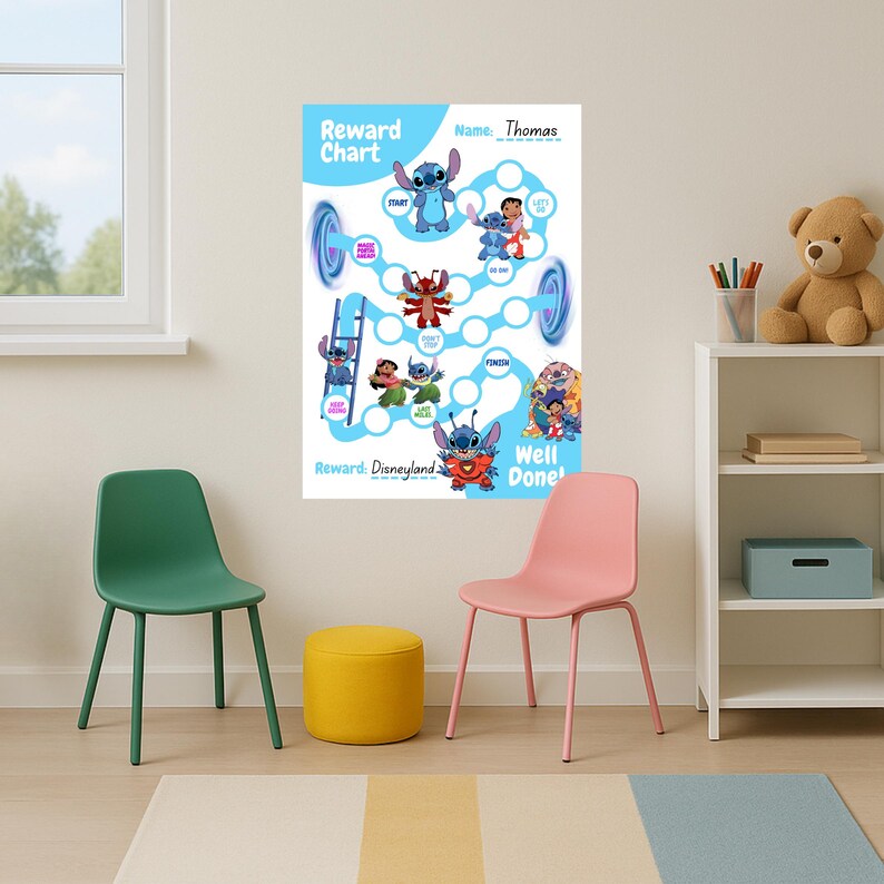 Reward Chart for Kids | Lilo & Stitch Printable Behavior Chart | Reward ...