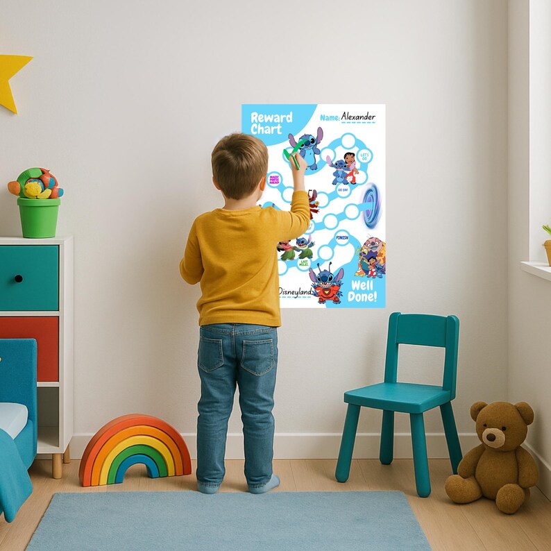 Reward Chart for Kids | Lilo & Stitch Printable Behavior Chart | Reward ...