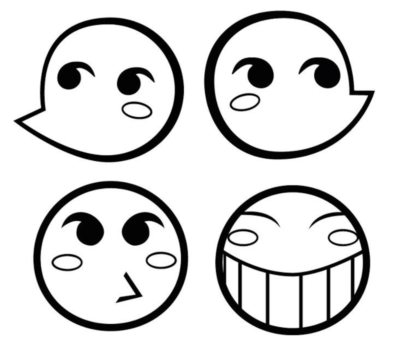 Cowboy Bebop Ed Smiley Face Decal Set – Anime Car Laptop Stickers - Etsy