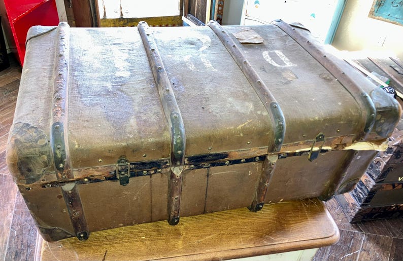 Early 20th Century British Steamer Trunk, Restoration Has Begun! - Etsy