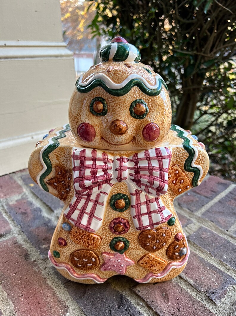 Gingerbread Man Cookie Jar . Antique Cookie Jar . Gingerbread Man ...