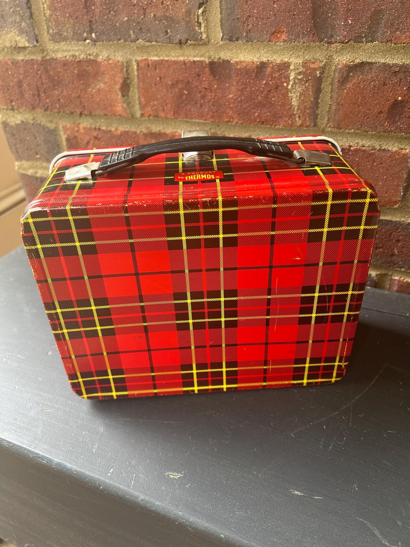 Tartan Thermos . Vintage Farmhouse . Vintage Tartan Plaid ...