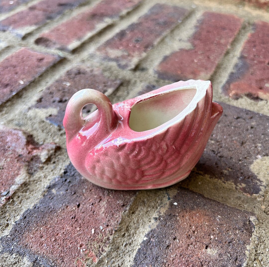 Vintage Swan Planter . Pink Swan Planter . Vintage Swan . Gift for Her ...
