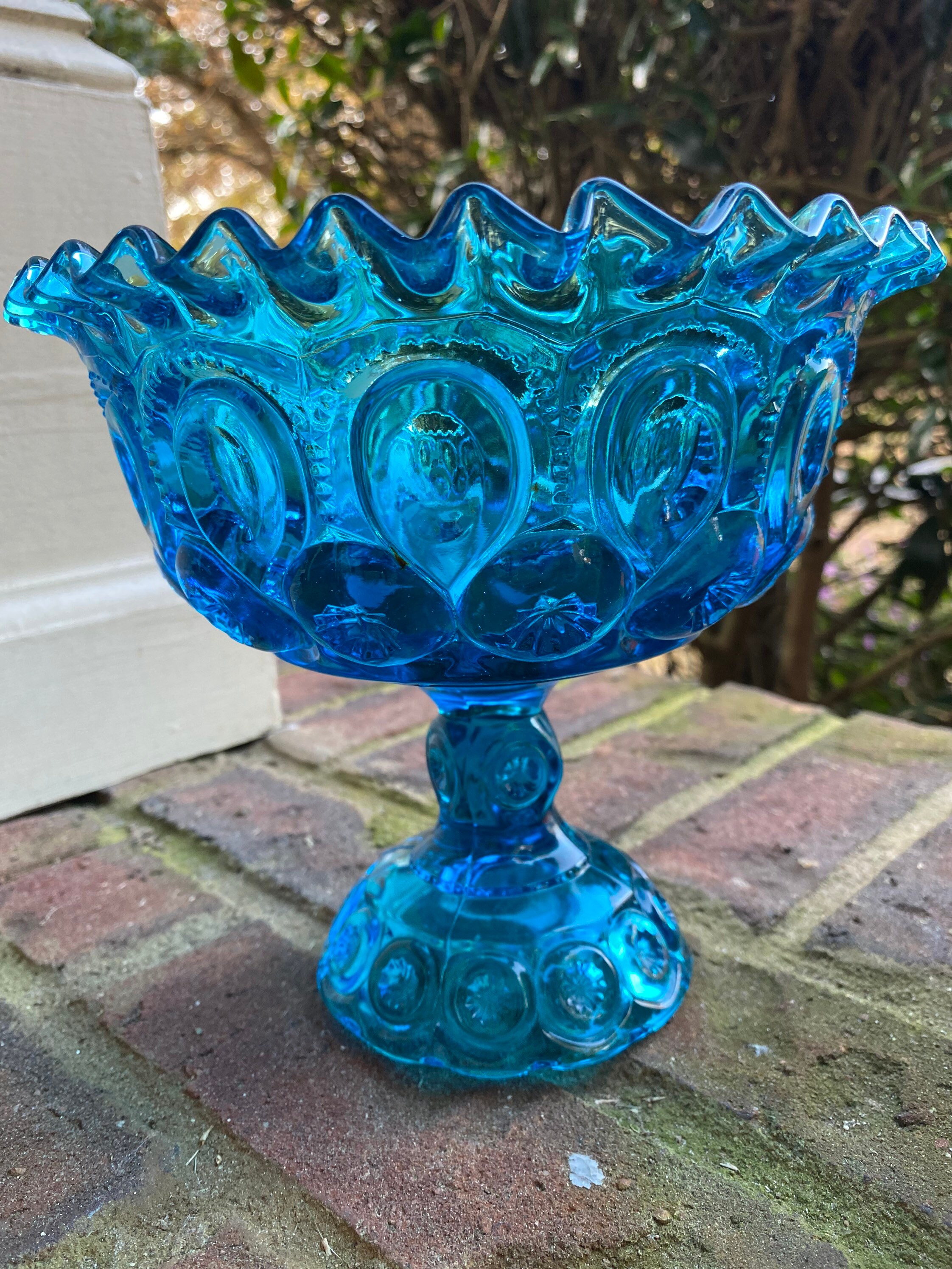 Fenton Thumbprint Dish . Vintage Fenton Dish . Vintage Compote Dish ...