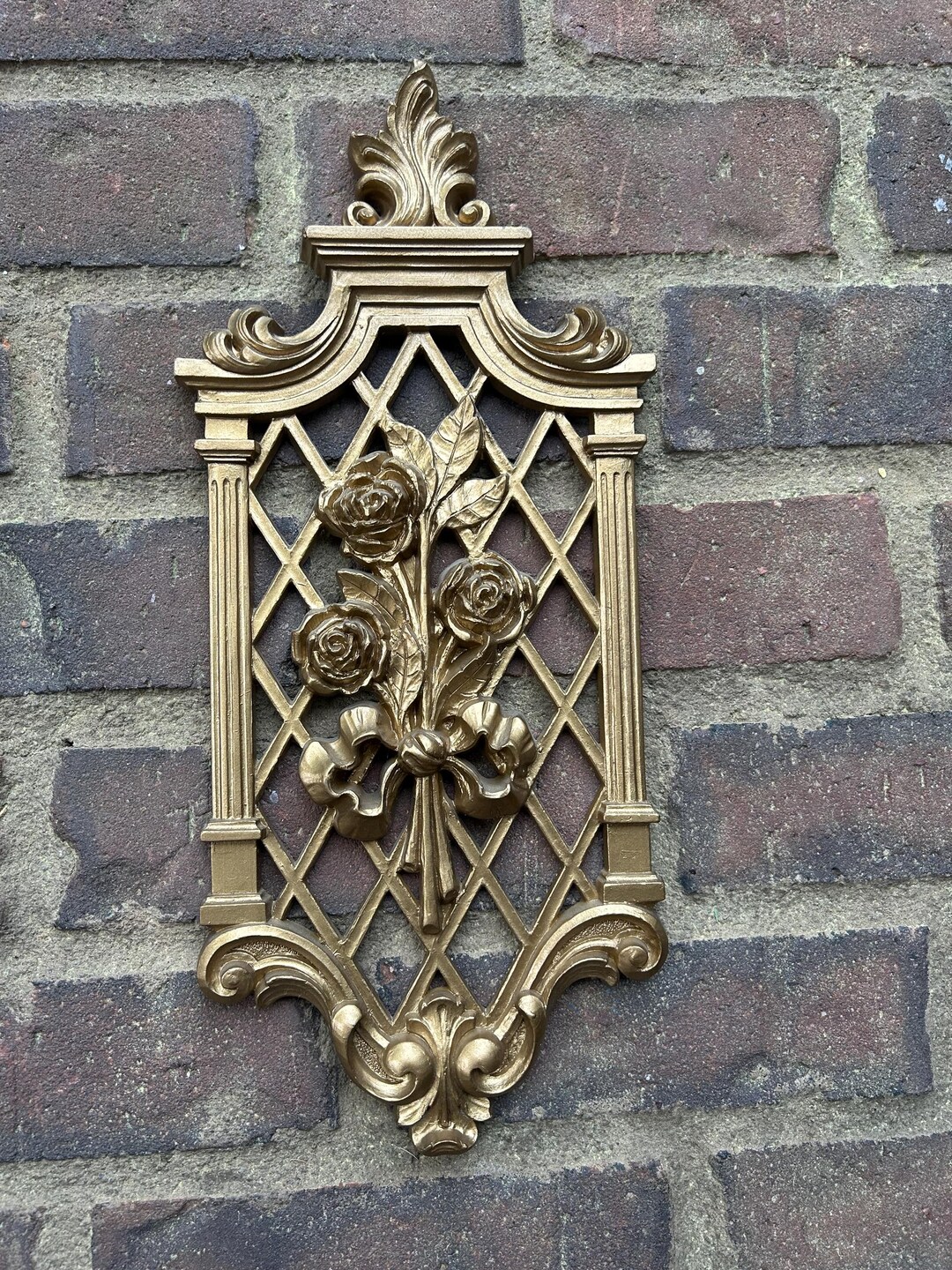 Gold Gilt Wall Plaque . Vintage Resin Plaque . Gold Wall Plaque ...