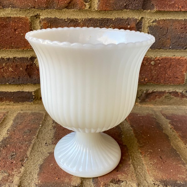 Milk Glass Planter Urn - Etsy