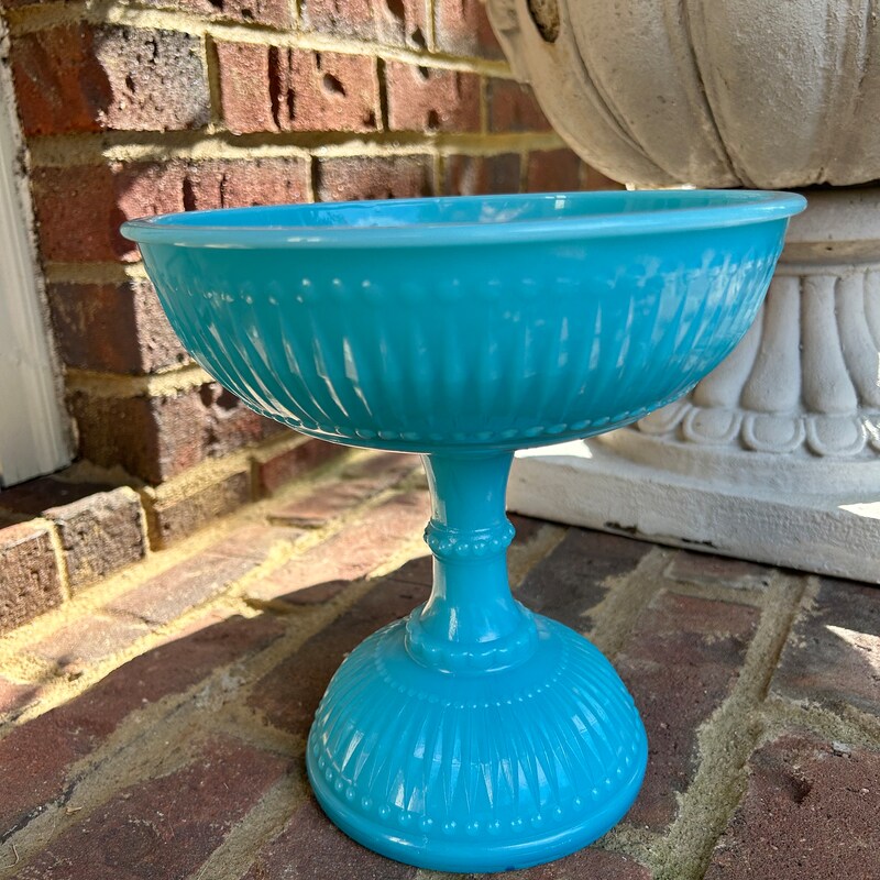 Blue Milk Glass - Etsy