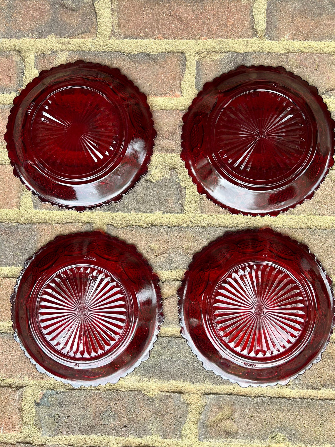 Avon Cape Cod Plates . Set of Four . Vintage Glassware . Chinoiserie ...