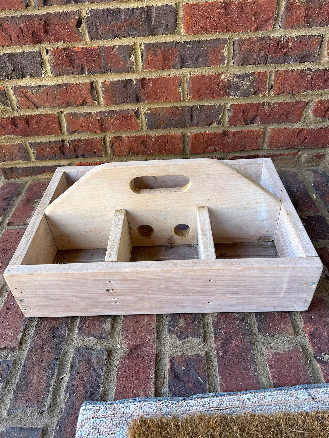 Wood Caddy . Antique Wood Caddy . Gift for Her . Vintage Farmhouse . Farmhouse Antique . Wooden ...