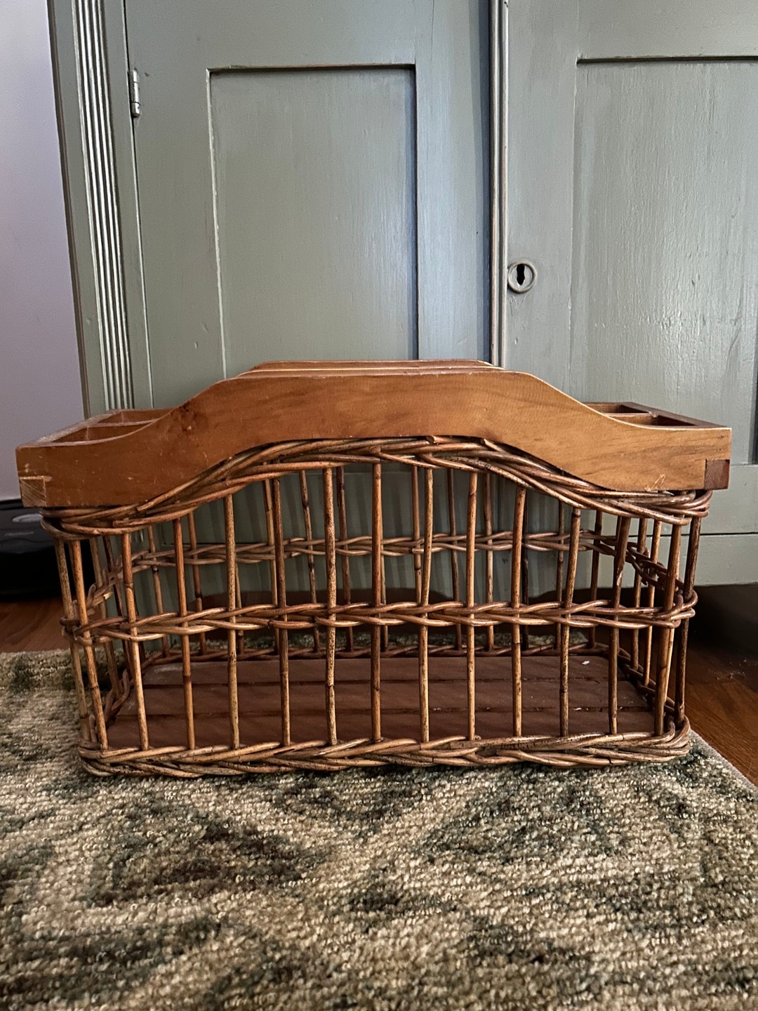 Magazine Rack . Grandmillenial Style . Grandma Chic . Wood Rack ...