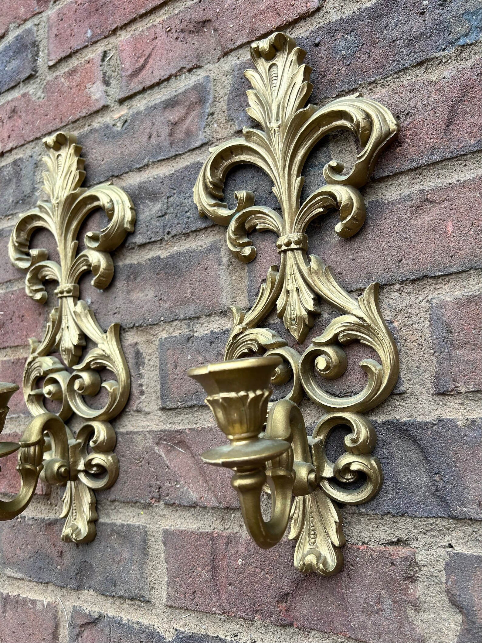 French Provincial Sconces . Gold Ornate Wall Sconces . Molded - Etsy