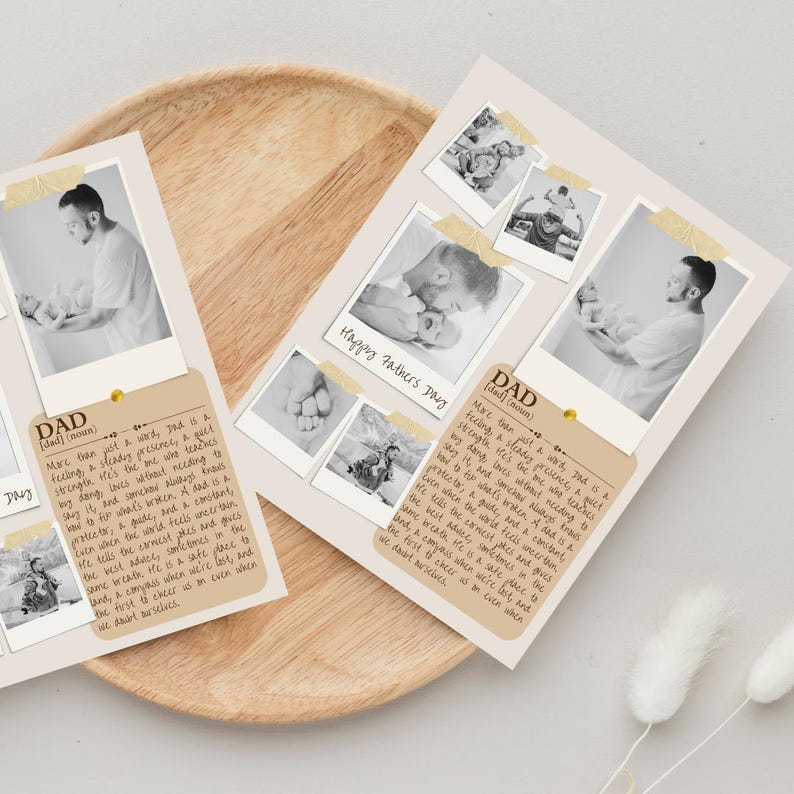 Editable Father’s Day Photo Collage Template | Personalized Dad Gift ...