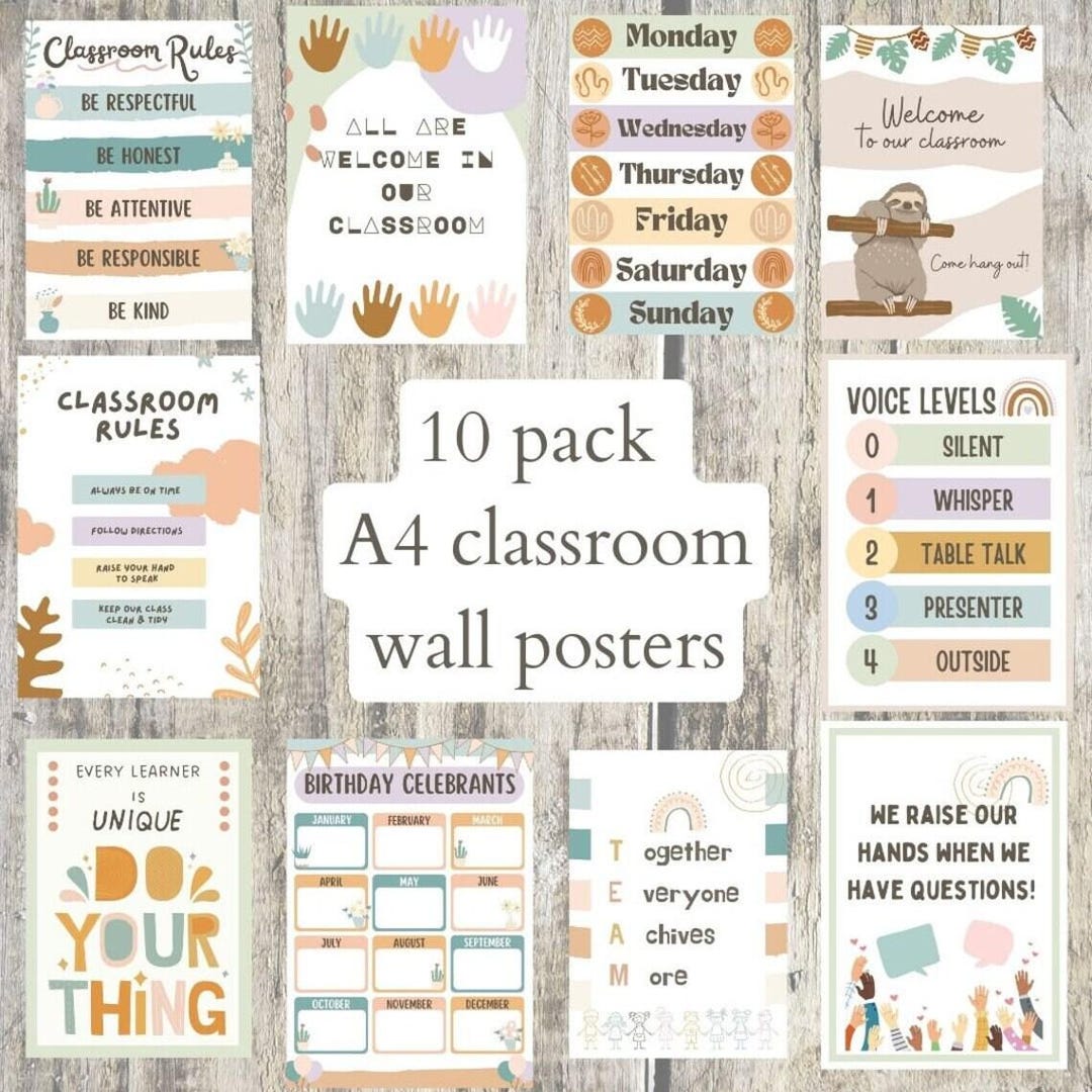 Printable Calm Classroom Posters in English | Positive Affirmations for ...