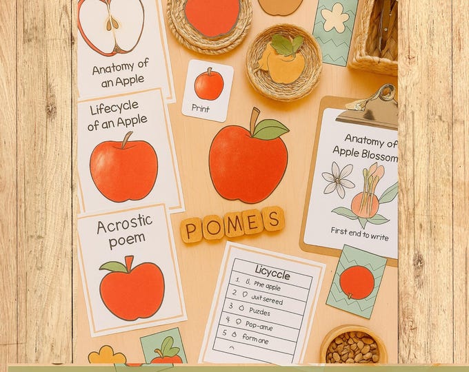 Apple Unit Study Homeschool Fall Printables Charlotte Mason Preschool ...