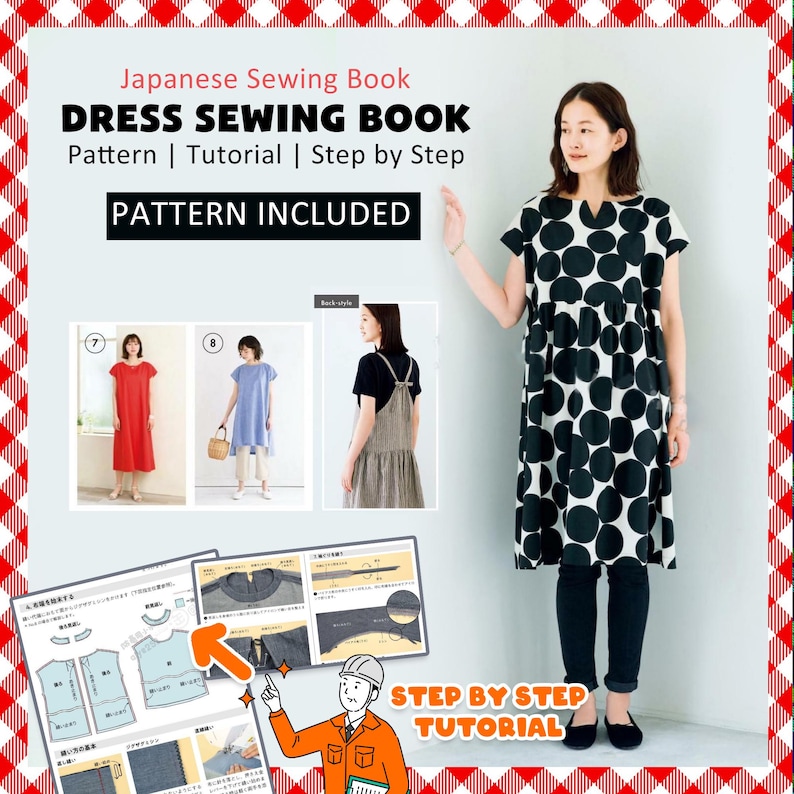 Japanese Sewing Book - Simple Essential Long Dress | PDF Pattern ...