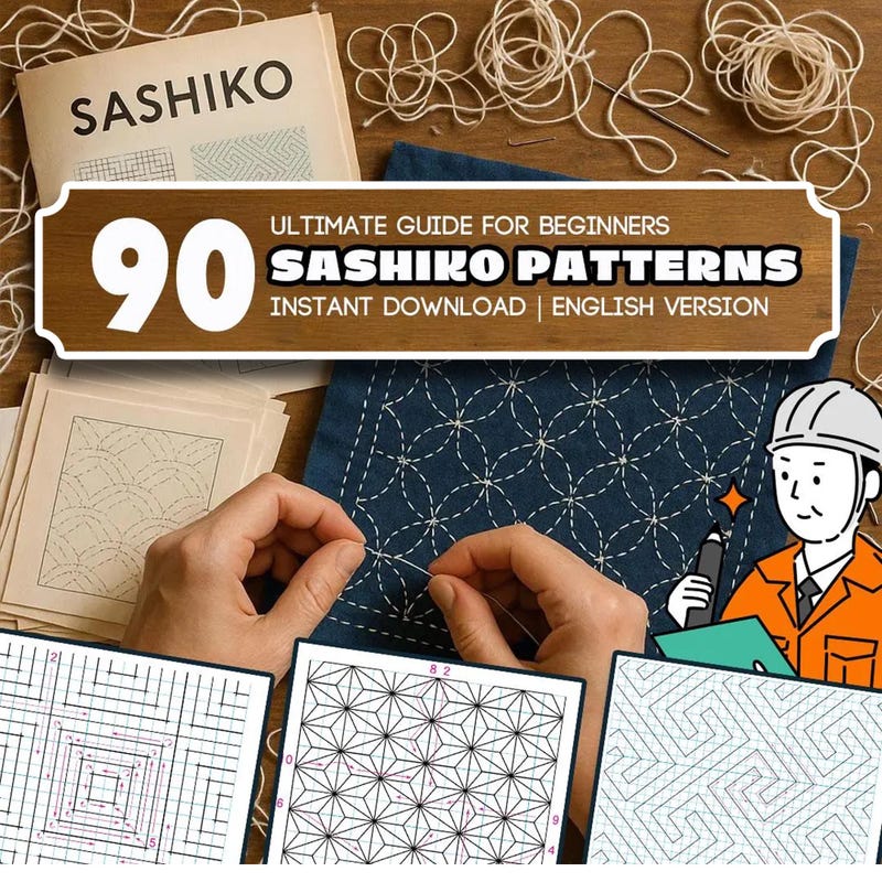 Sashiko Books Japanese - Etsy UK