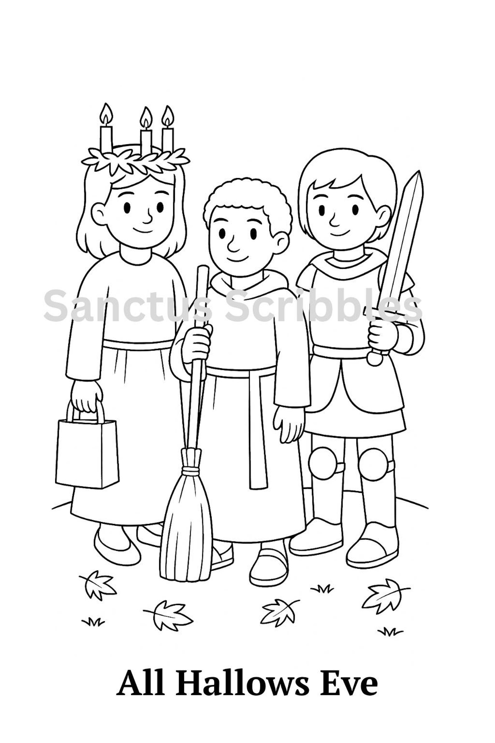 Hallowtide | All Saints Day Coloring | Catholic Kids Printable | St ...