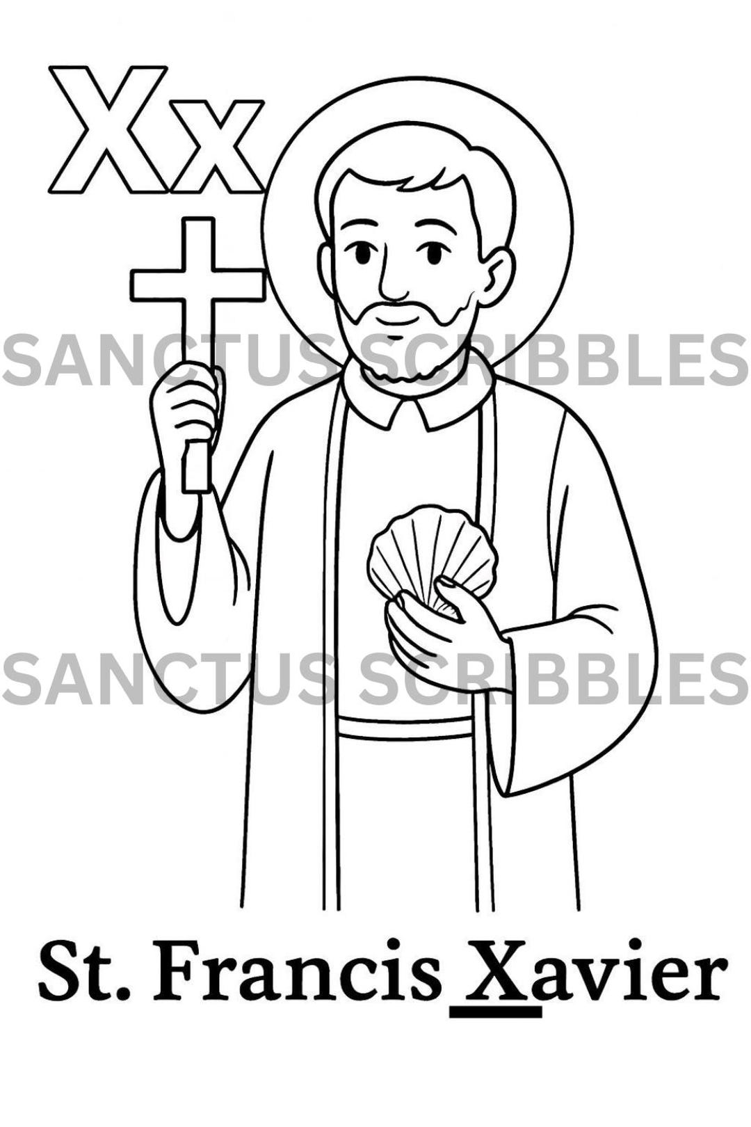 Catholic Alphabet | X is for Xavier | Christian | Learning | Coloring ...