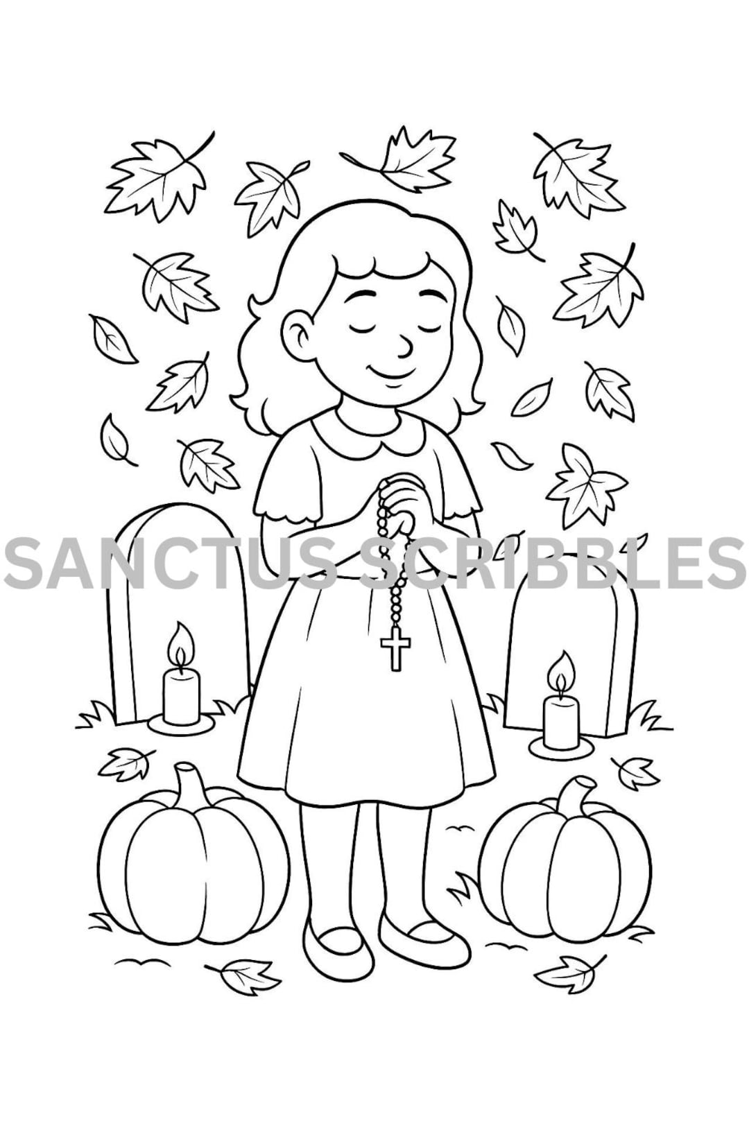 Halloween Coloring Page | Catholic Halloween Coloring Pages for ...