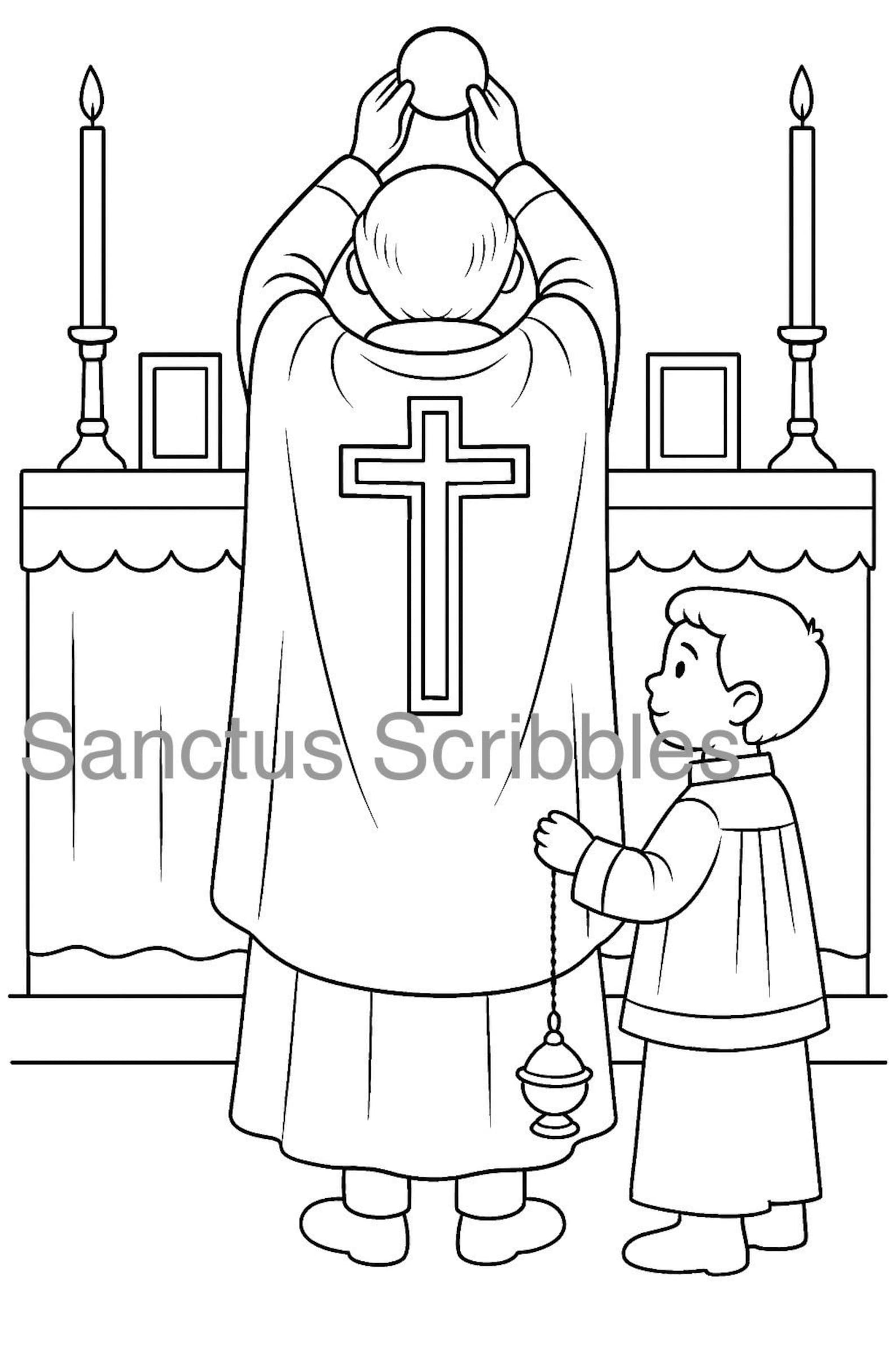 Catholic Mass With Altar Boy Assisting Priest, TLM, Traditional Latin ...