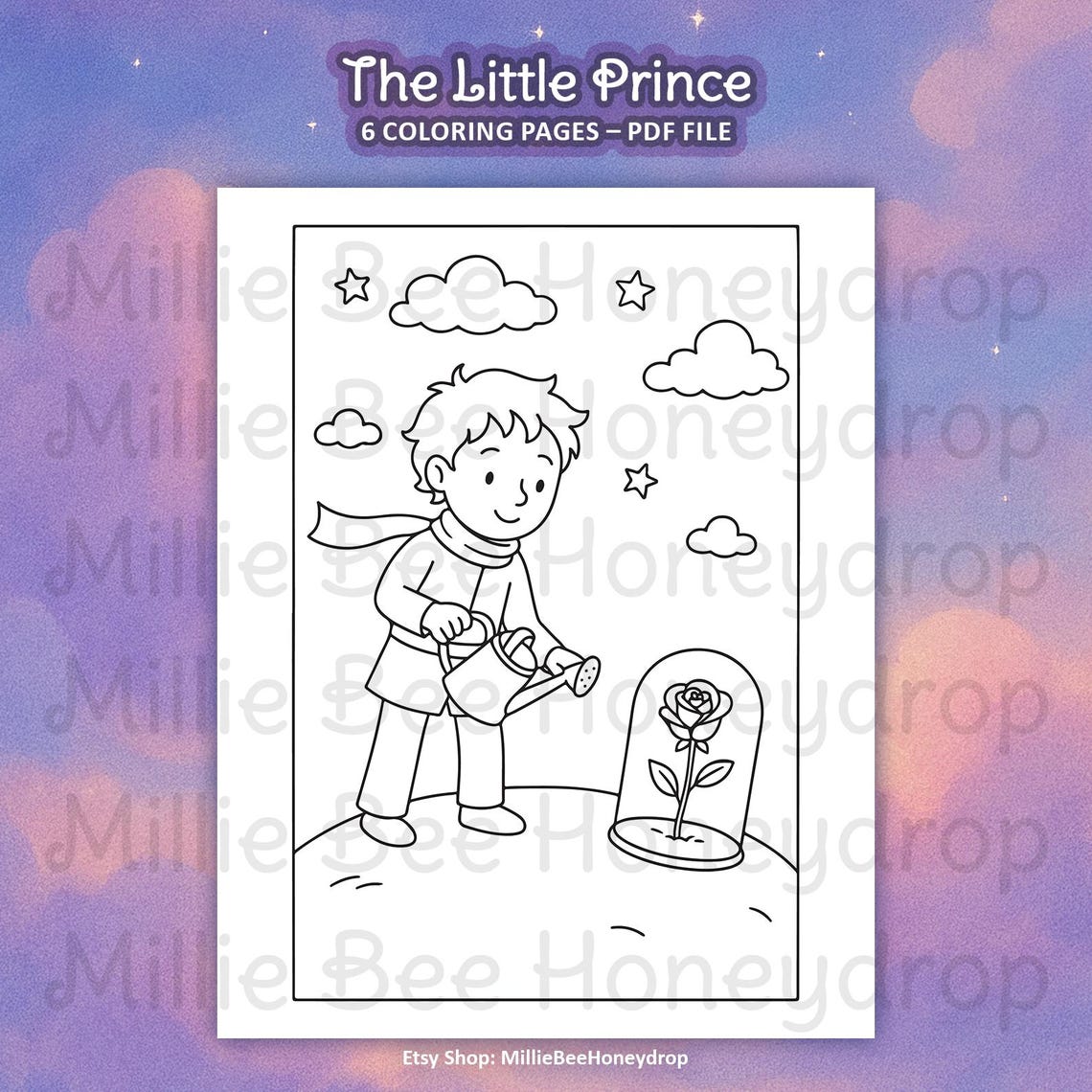 The Little Prince Coloring Pages | Mindful Art Therapy for Adults ...