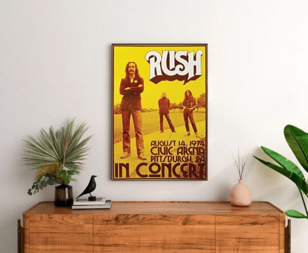 Rush Band Concert Poster Designed & Sold By Sabrina Coordinated