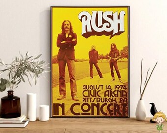 Rush Band Poster - Etsy