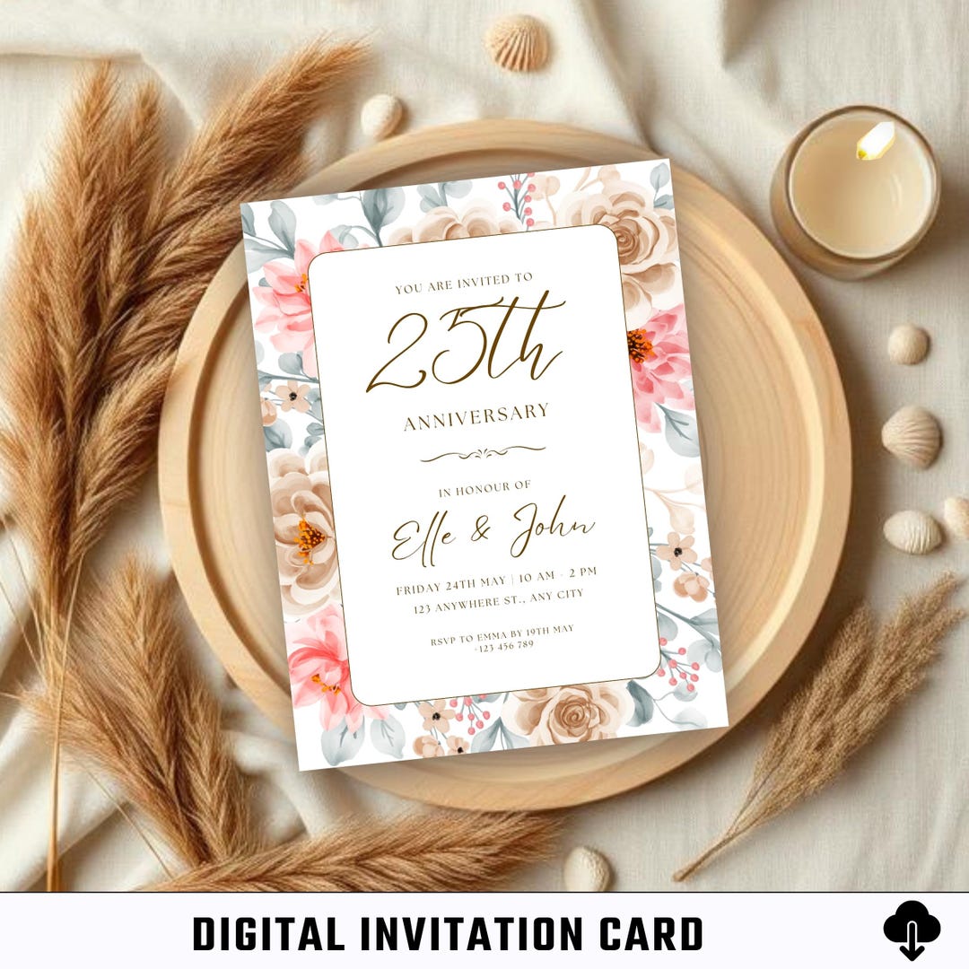 Printable Anniversary Card | Digital Anniversary Card | Wedding ...