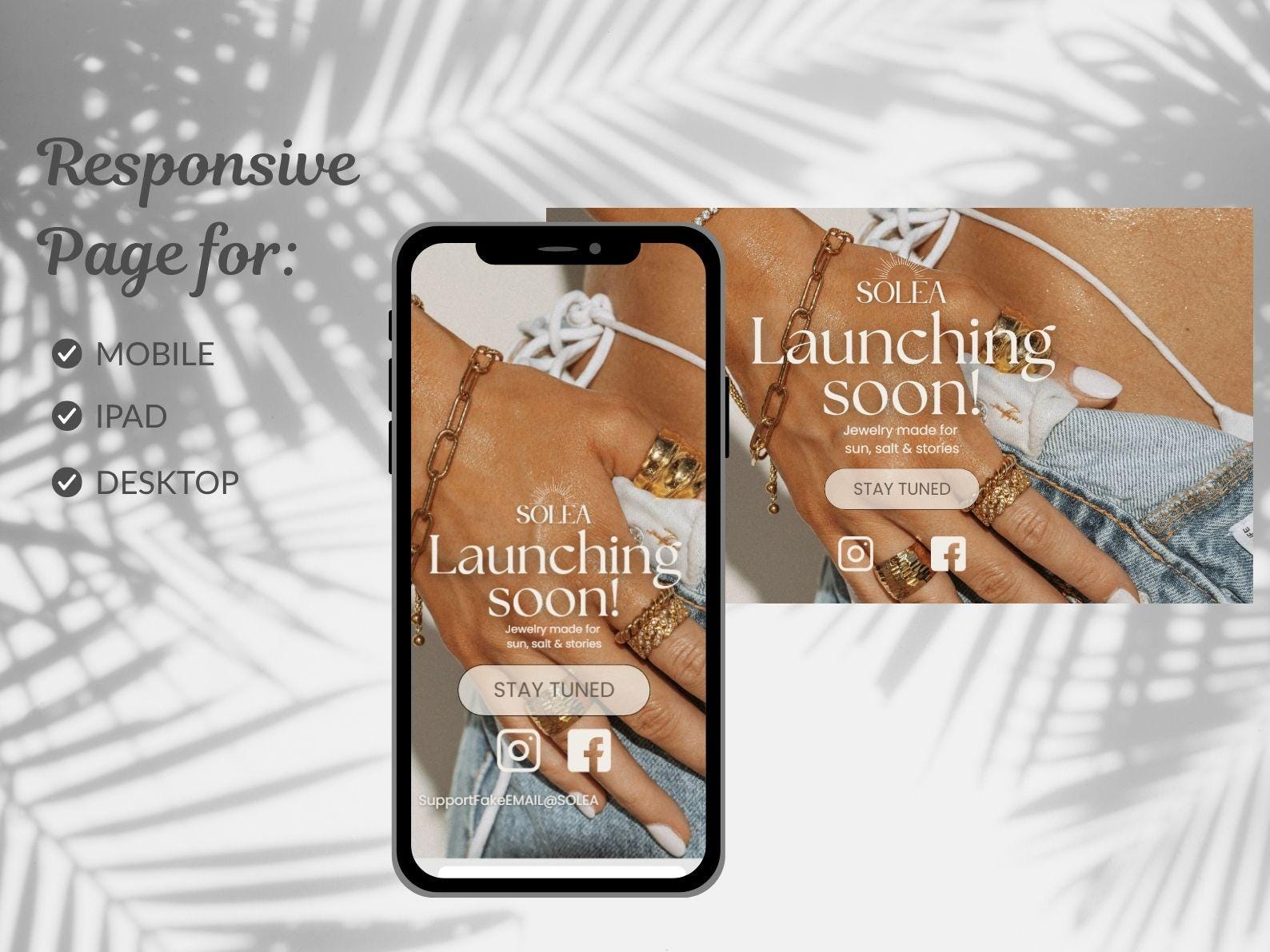 Launch Page Canva Website Template – One-page Responsive “coming Soon ...