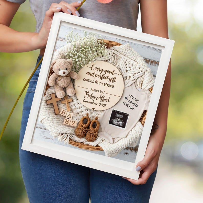 Religious Pregnancy Announcement, Faith-based Gender Neutral Baby ...