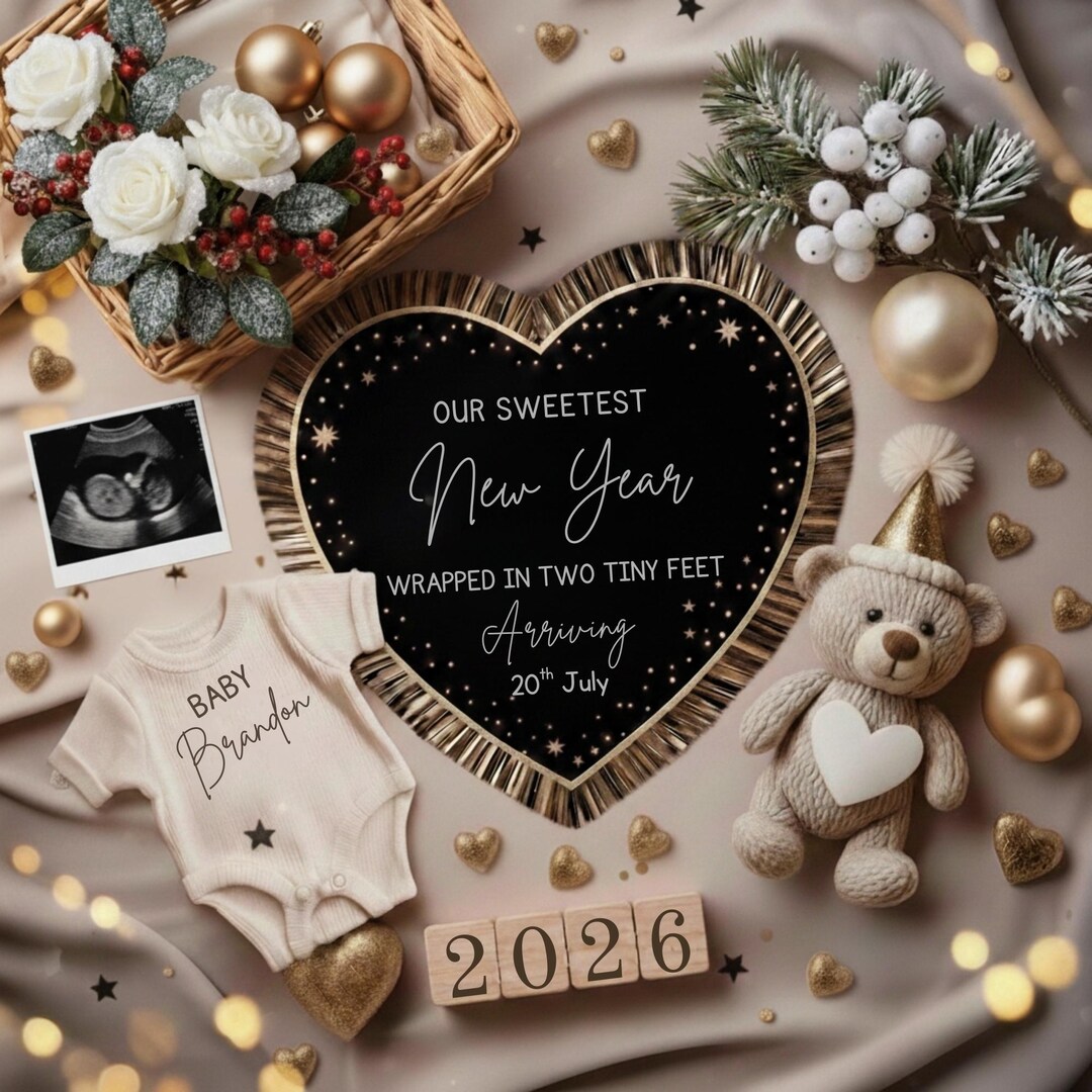 New Year 2026 Pregnancy Announcement | Wrapped in Two Tiny Feet ...