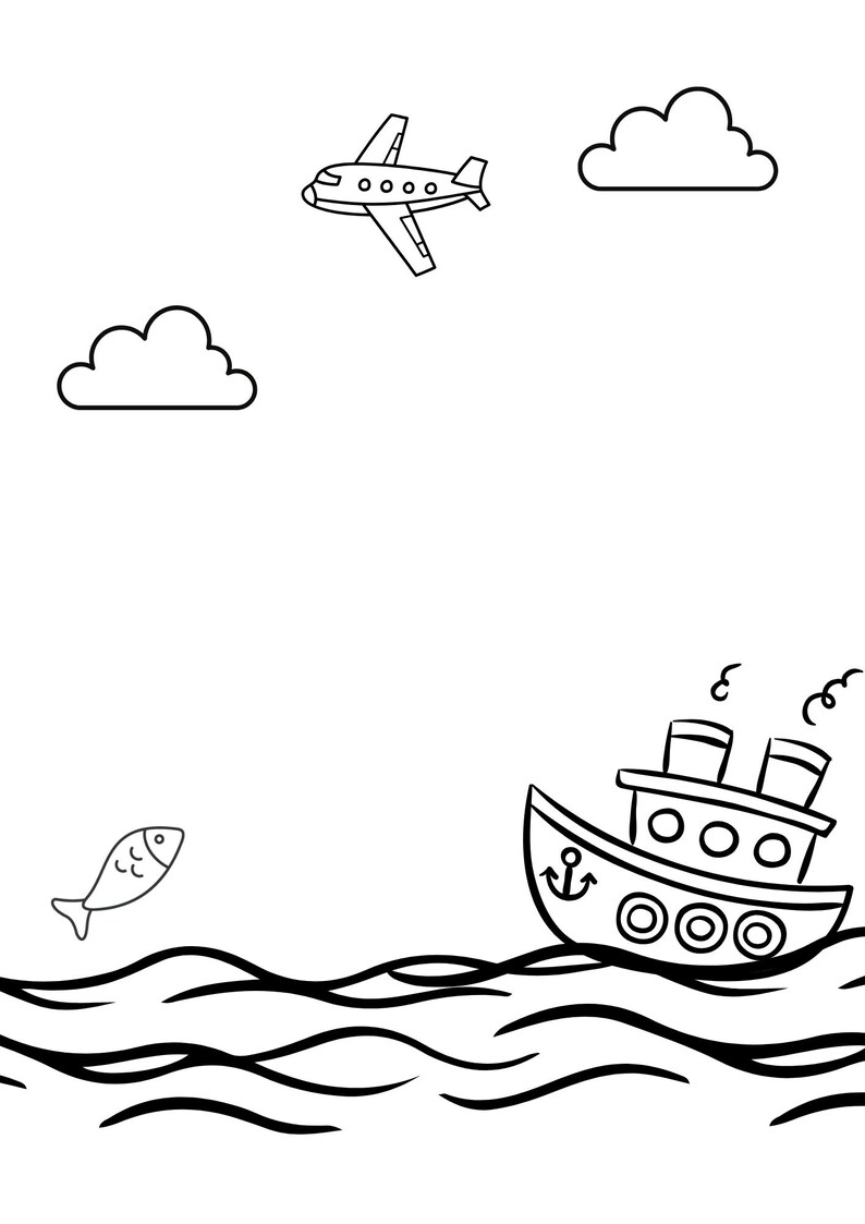 14 Sea Themed Colouring Pages. - Etsy