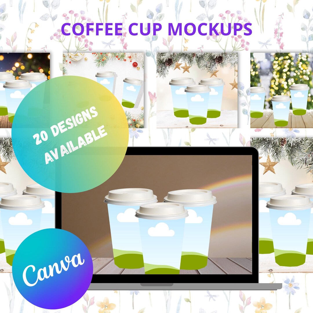 Canva Cup Mockup Templates: Party & Coffee Cup Designs (digital ...