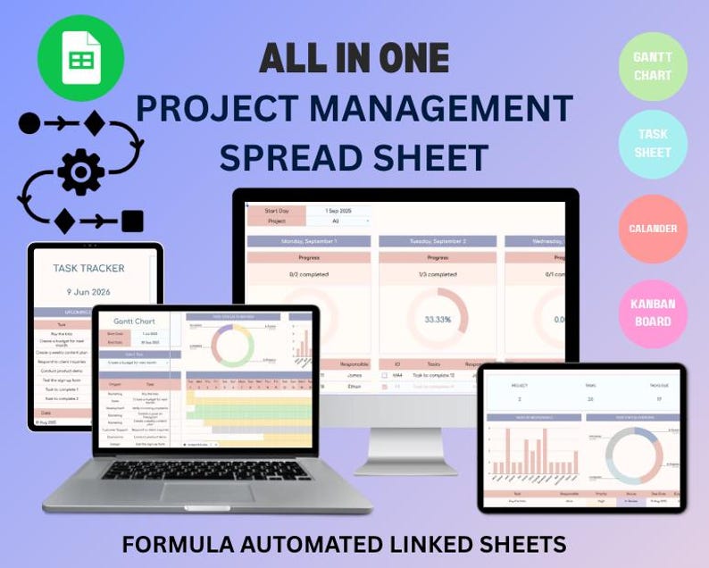 Project Management Task Tracker Template Digital To-do List Task ...
