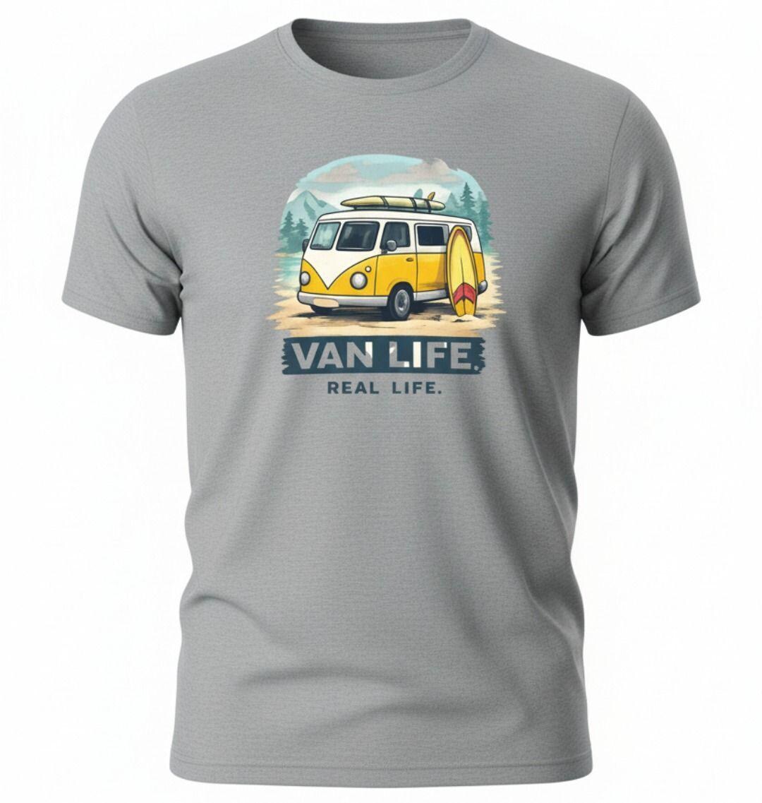 Van Life Men’s T-shirt – Campervan Surf Graphic Tee, Adventure Travel ...