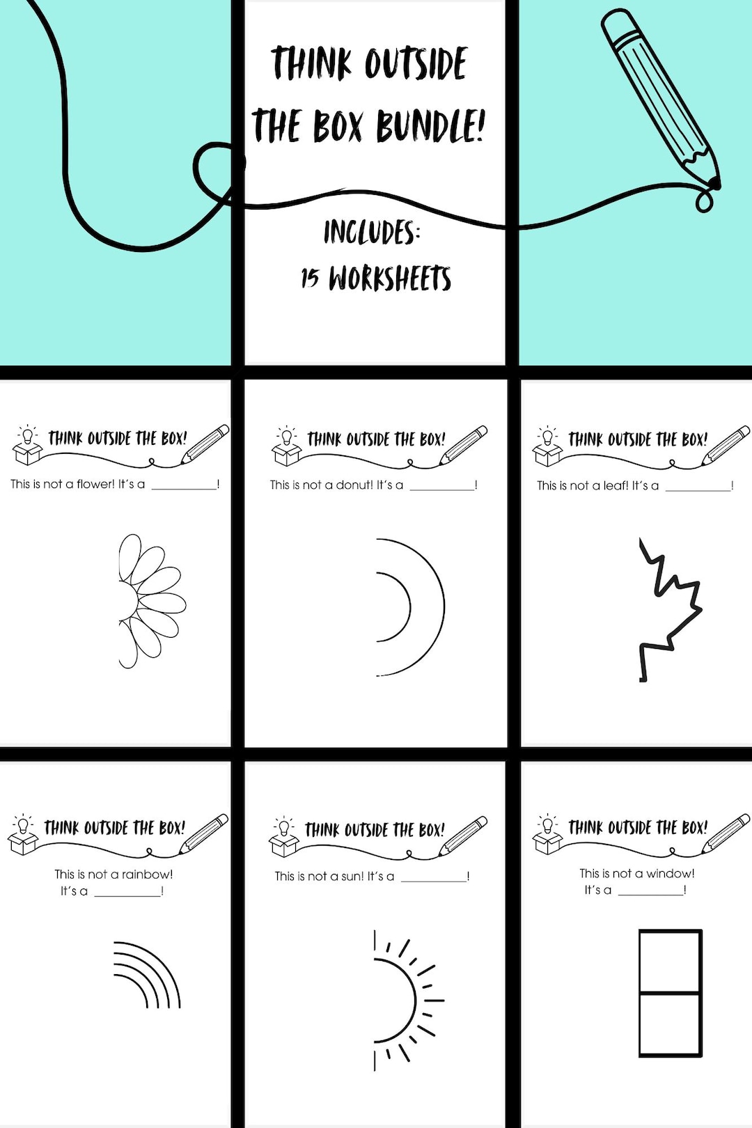 Think Outside the Box! Worksheets for Brain Breaks, Busy Work, or Fun ...