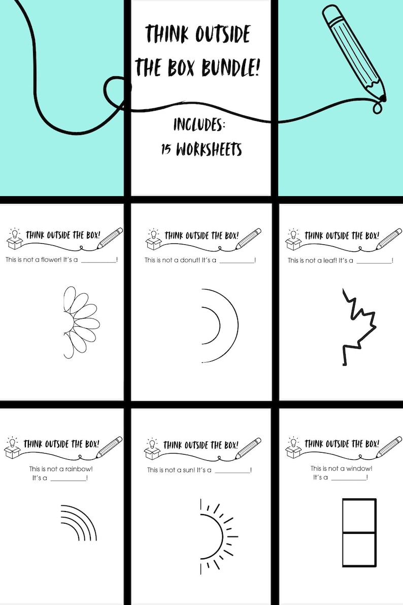 Think Outside the Box! Worksheets for Brain Breaks, Busy Work, or Fun ...