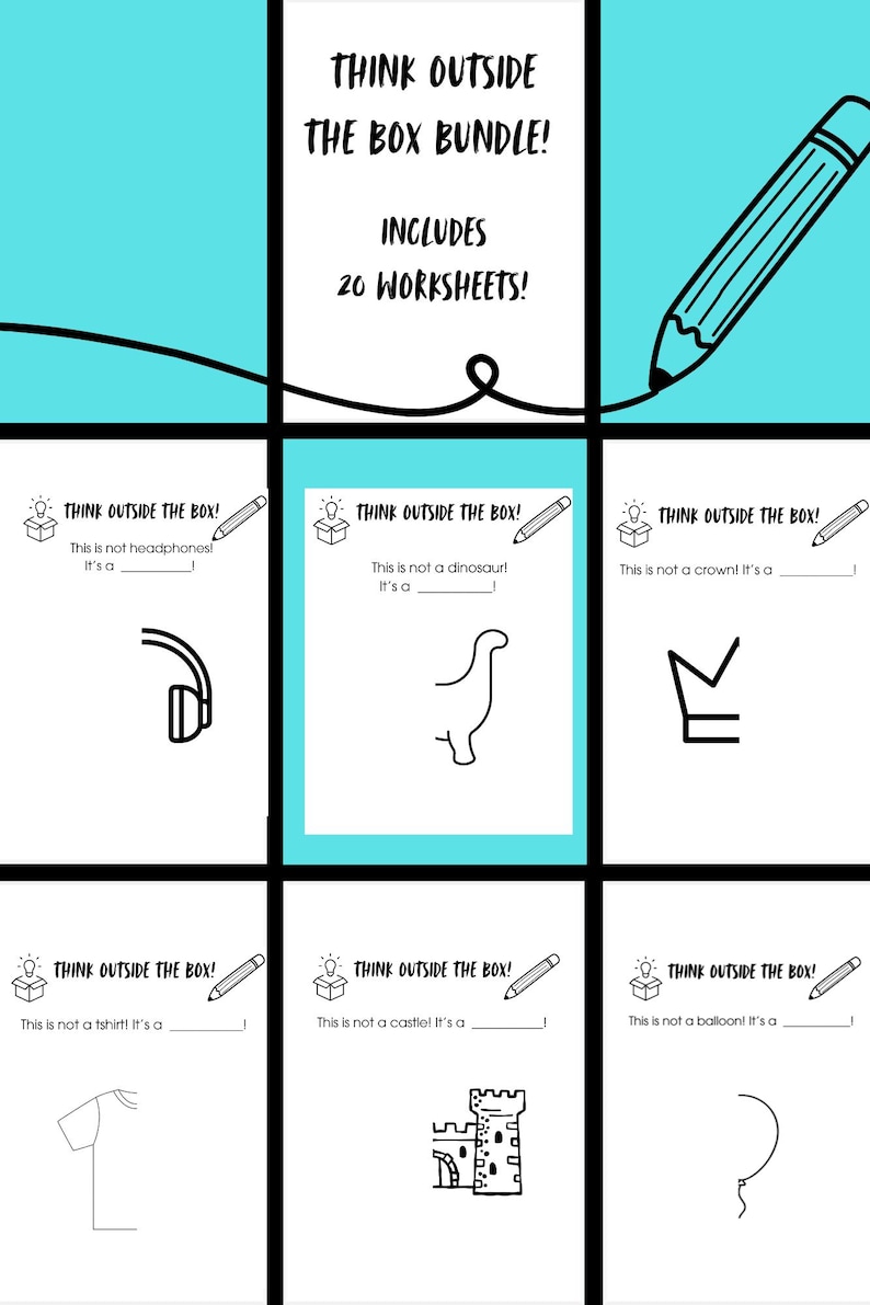 ROUND 3 of Your Favorite Think Outside the Box Worksheets - Etsy