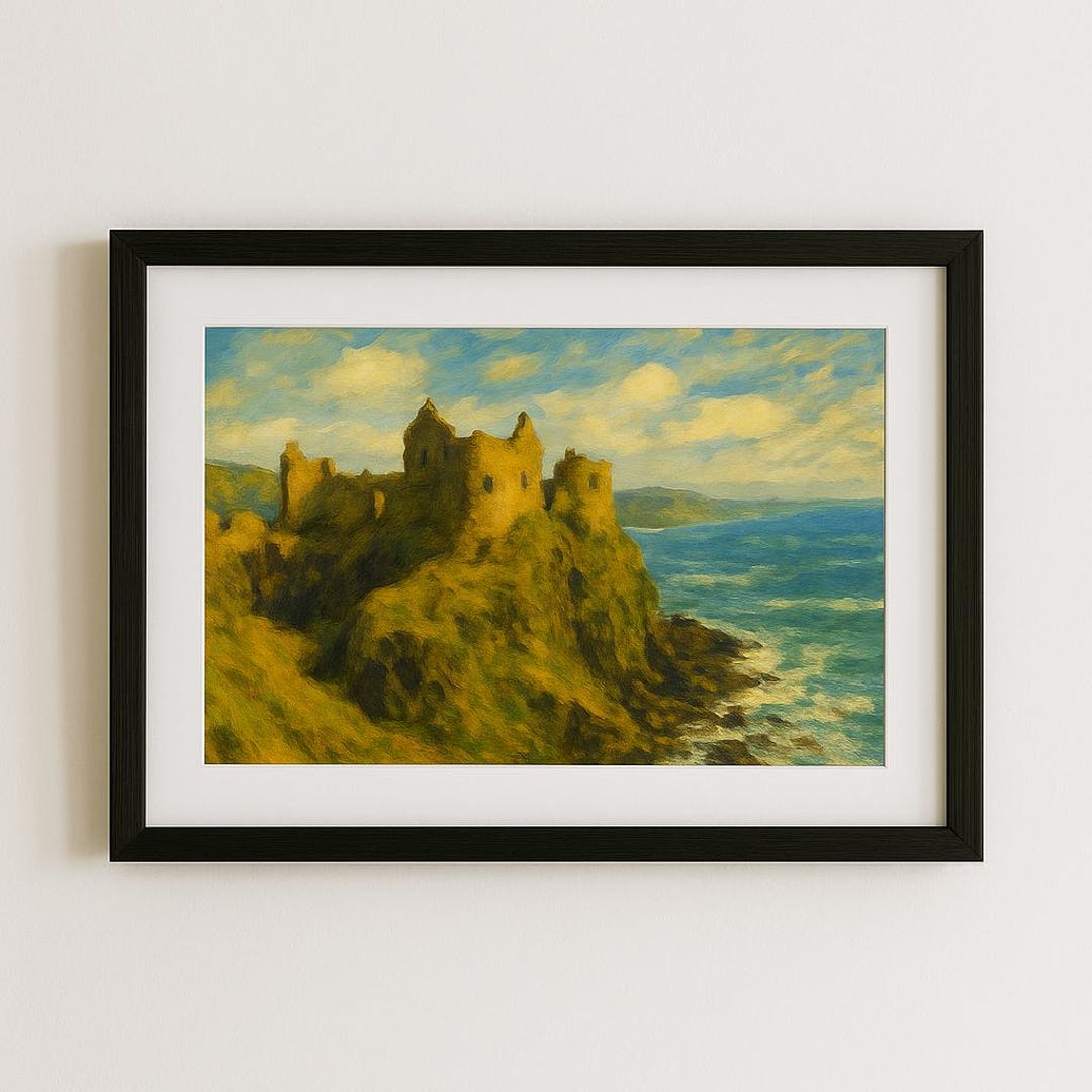 Dunluce Castle | A4 Landscape Digital Print | Irish Landmark Wall Art ...
