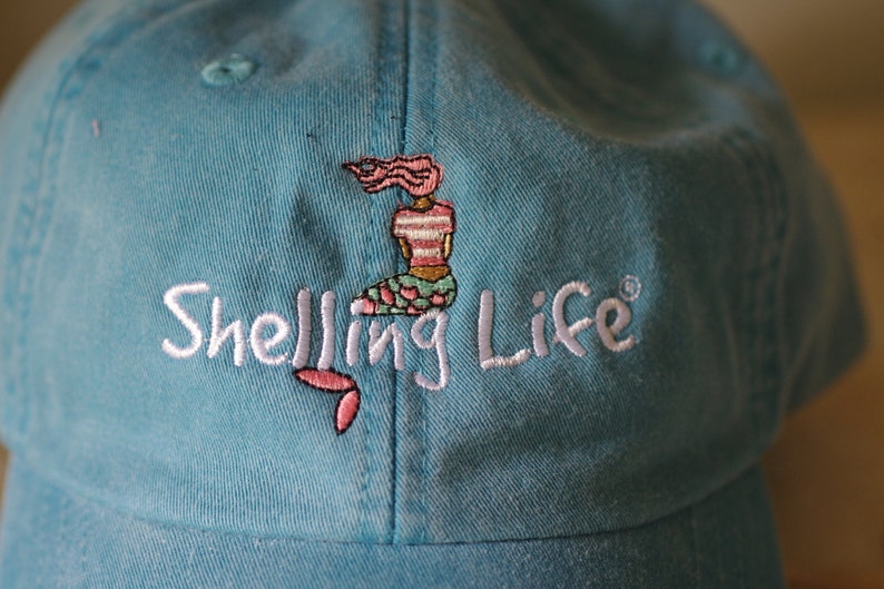 Beach Mermaid Hat - Embroidered Hat - Shelling Life® Mermaid - Etsy